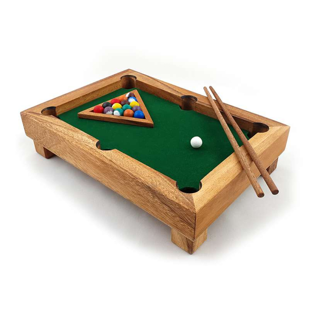 Biljardbord Mini-spel | Handgjort träspel från Thailand | Köp här